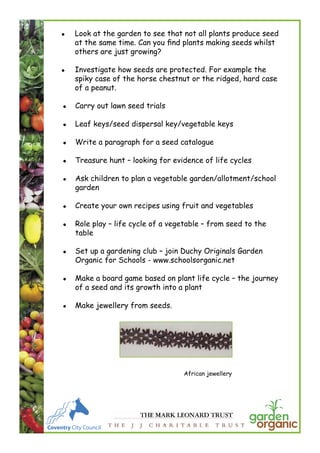 Teachers Resource Pack for Organic Gardening | PDF