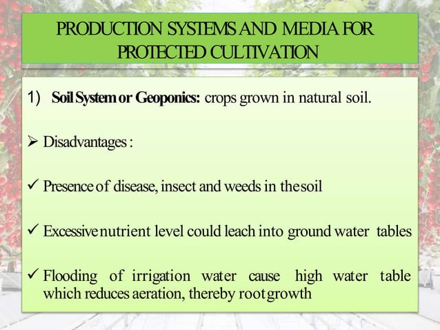 Protected Cultivation of Vegetable crops | PPTX | Agriculture | Industries