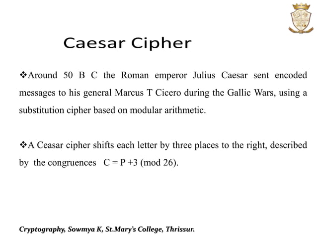 Mathematics:Cryptography | PPTX