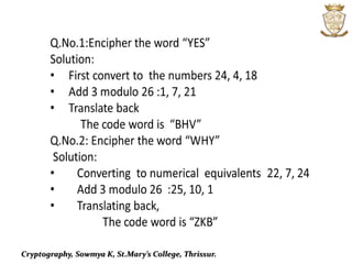 Mathematics:Cryptography | PPTX