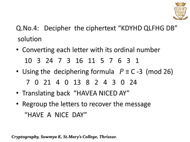 Mathematics:Cryptography | PPTX