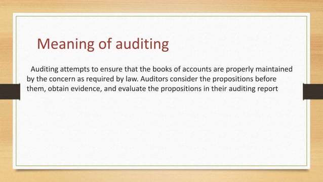 Types of auditing | PPT