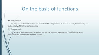 Types of auditing | PPTX