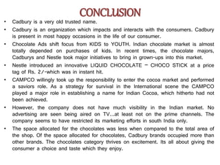 Strategic analysis of choclate in confectionary industry | PPTX