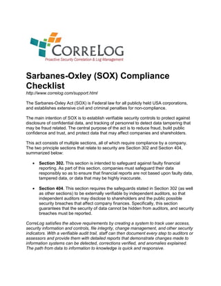 Sox compliance | PDF