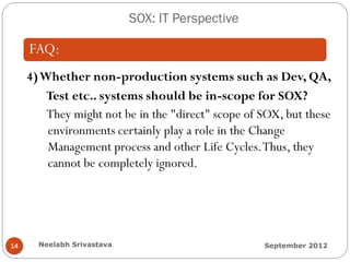 SOX- IT Perspective | PPT