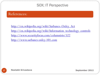 SOX- IT Perspective | PPT