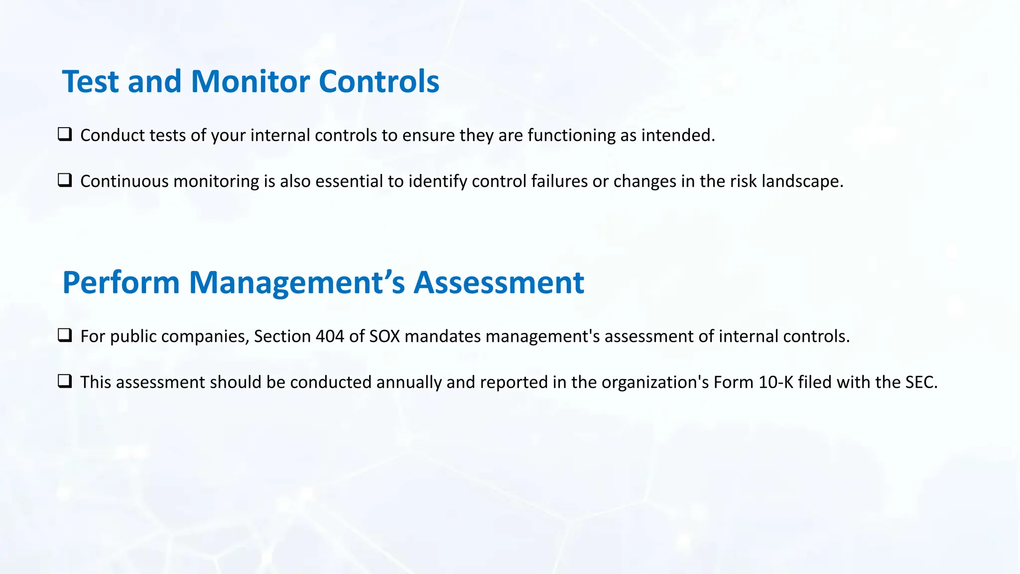 SOX Compliance Checklist Steps for Implementation | PPT