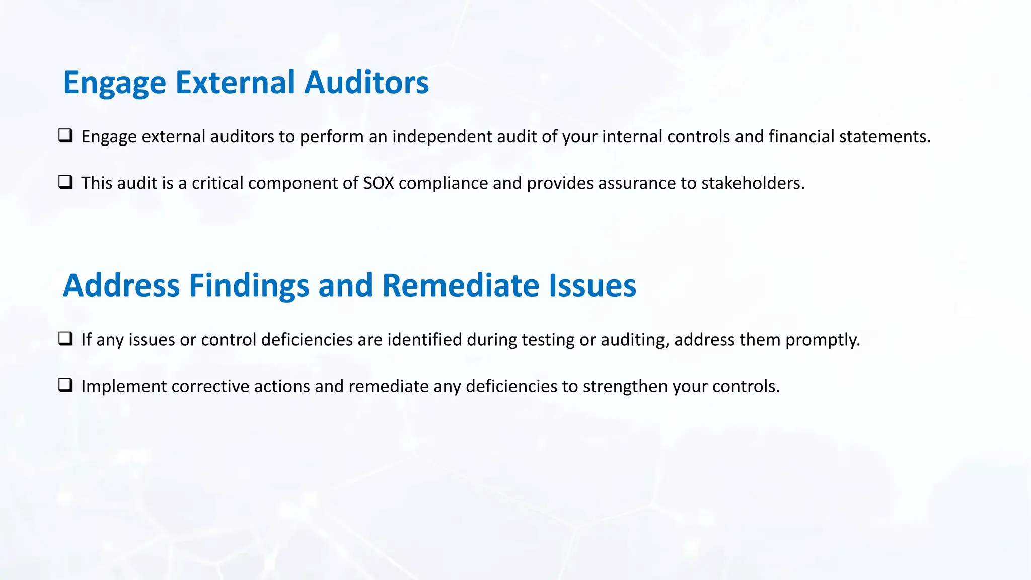 SOX Compliance Checklist Steps for Implementation | PPT