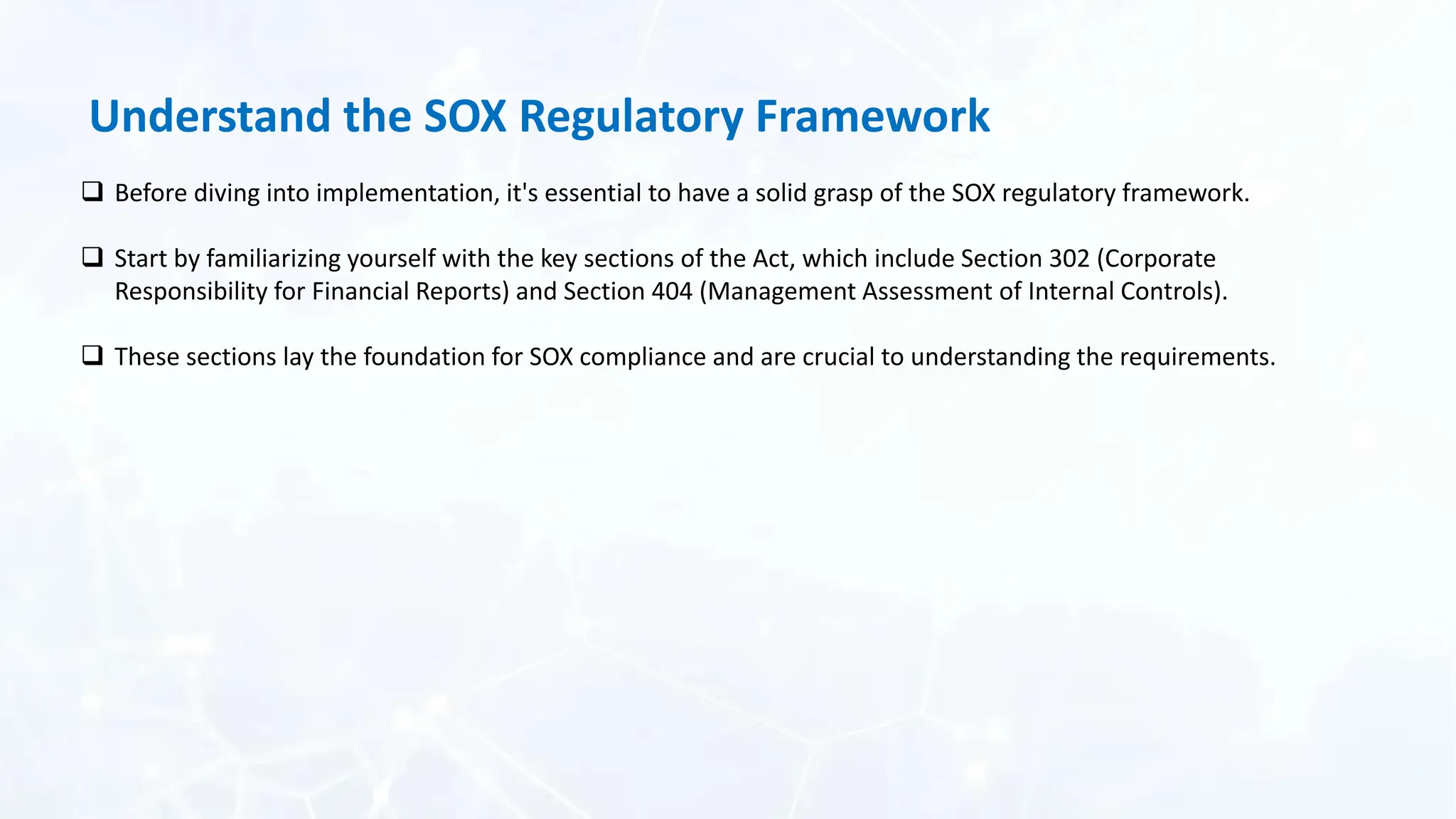 SOX Compliance Checklist Steps for Implementation | PPT