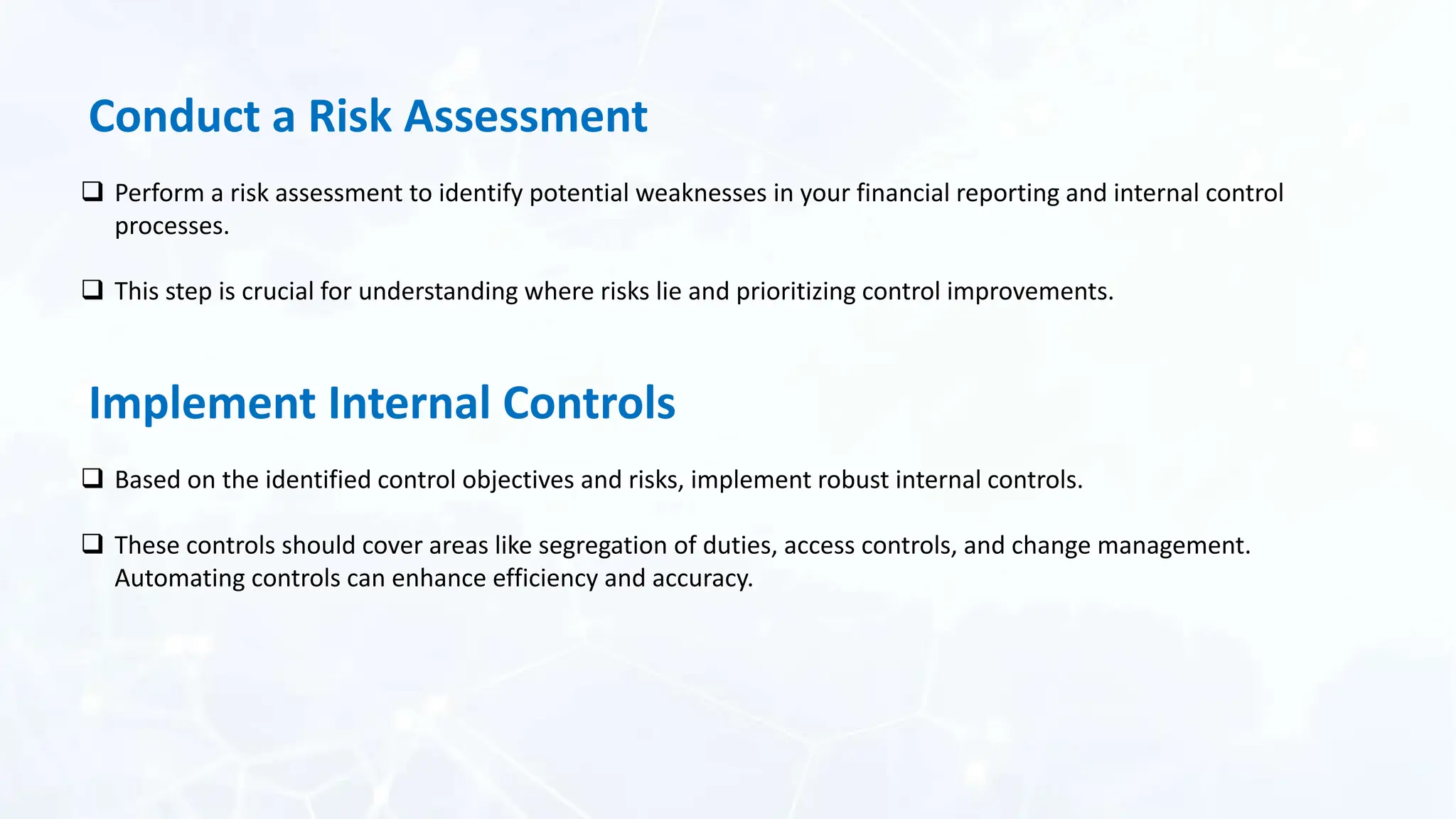SOX Compliance Checklist Steps for Implementation | PPT