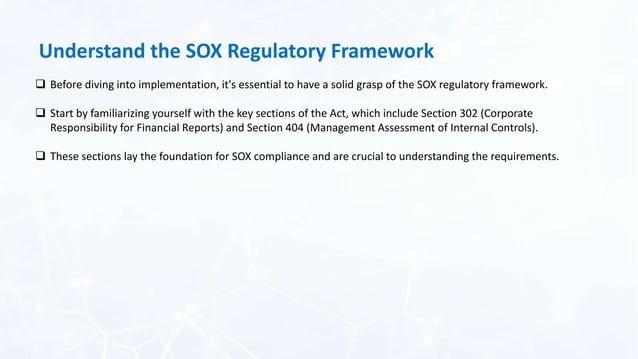 SOX Compliance Checklist Steps for Implementation | PPT
