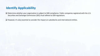 SOX Compliance Checklist Steps for Implementation | PPT