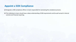 SOX Compliance Checklist Steps for Implementation | PPT