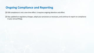SOX Compliance Checklist Steps for Implementation | PDF