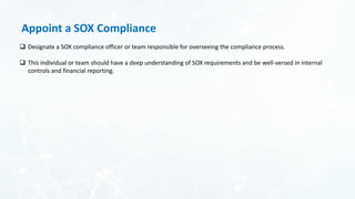 SOX Compliance Checklist Steps for Implementation | PDF