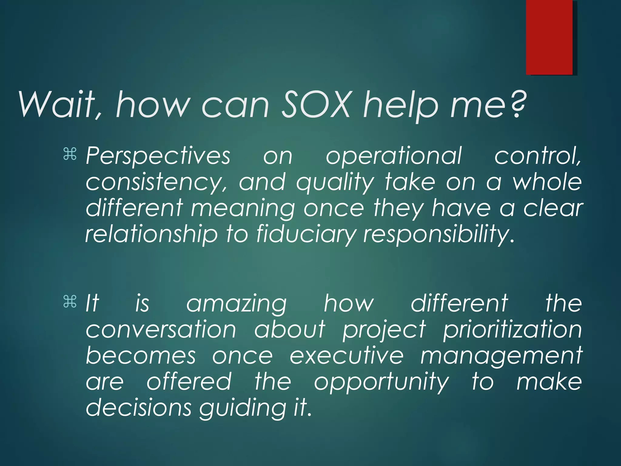 SOX compliance - Understanding Sarbanes-Oxley | PPT