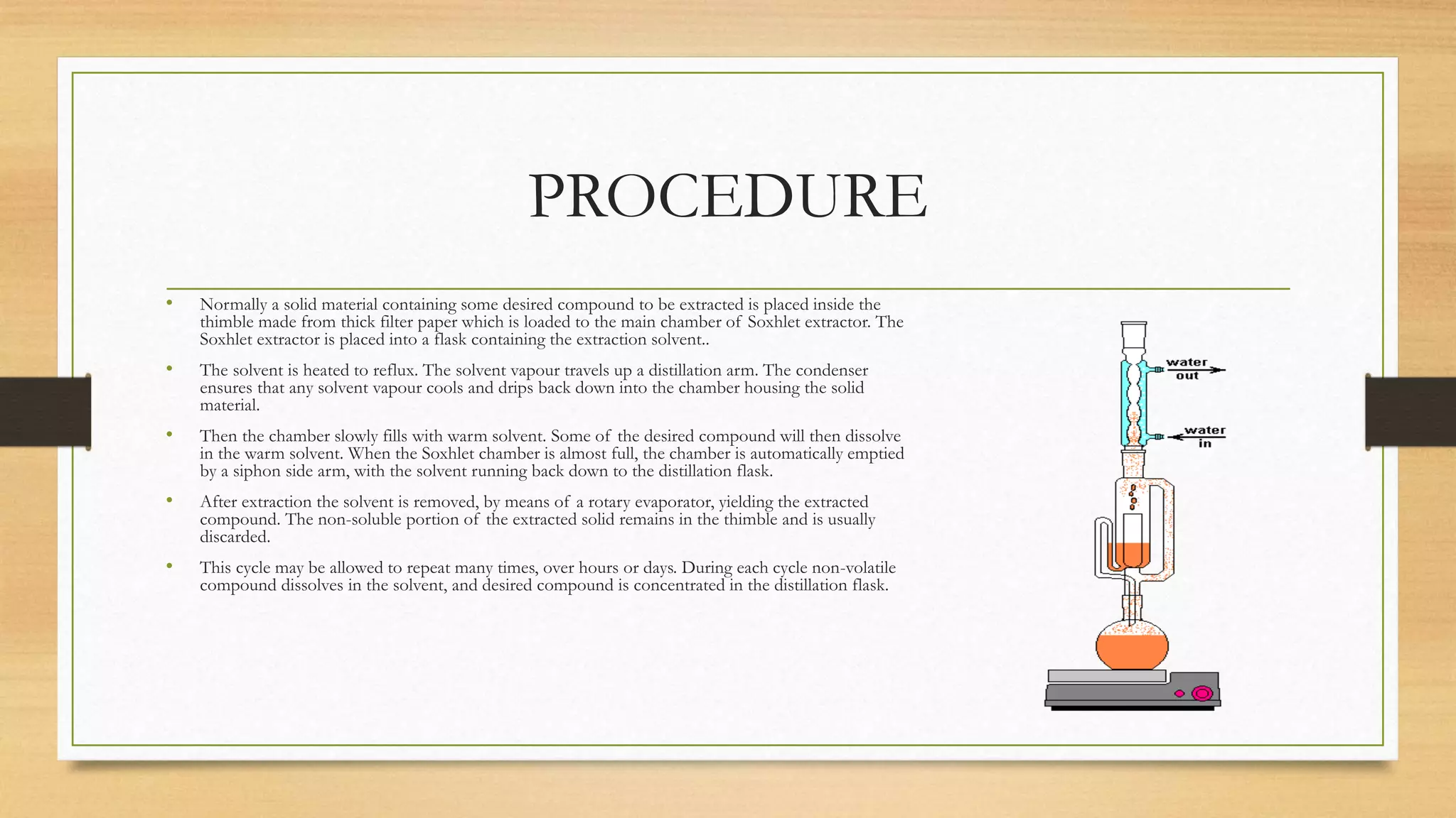 Soxhlet extraction | PPTX