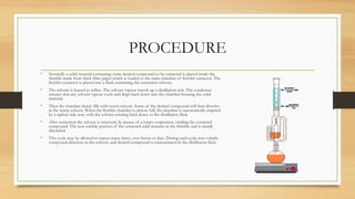 Soxhlet extraction | PPTX