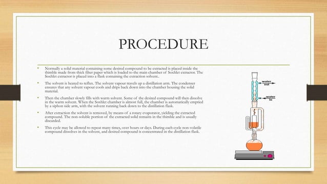 Soxhlet extraction | PPTX