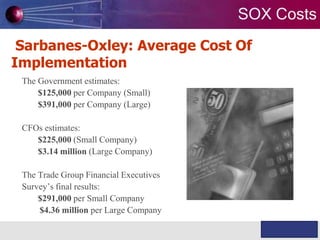 Sox presentation By DSA | PPT