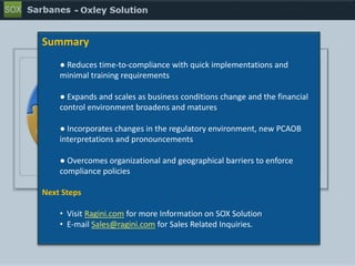Sarbanes-Oxley (SOX) Solution | PPT