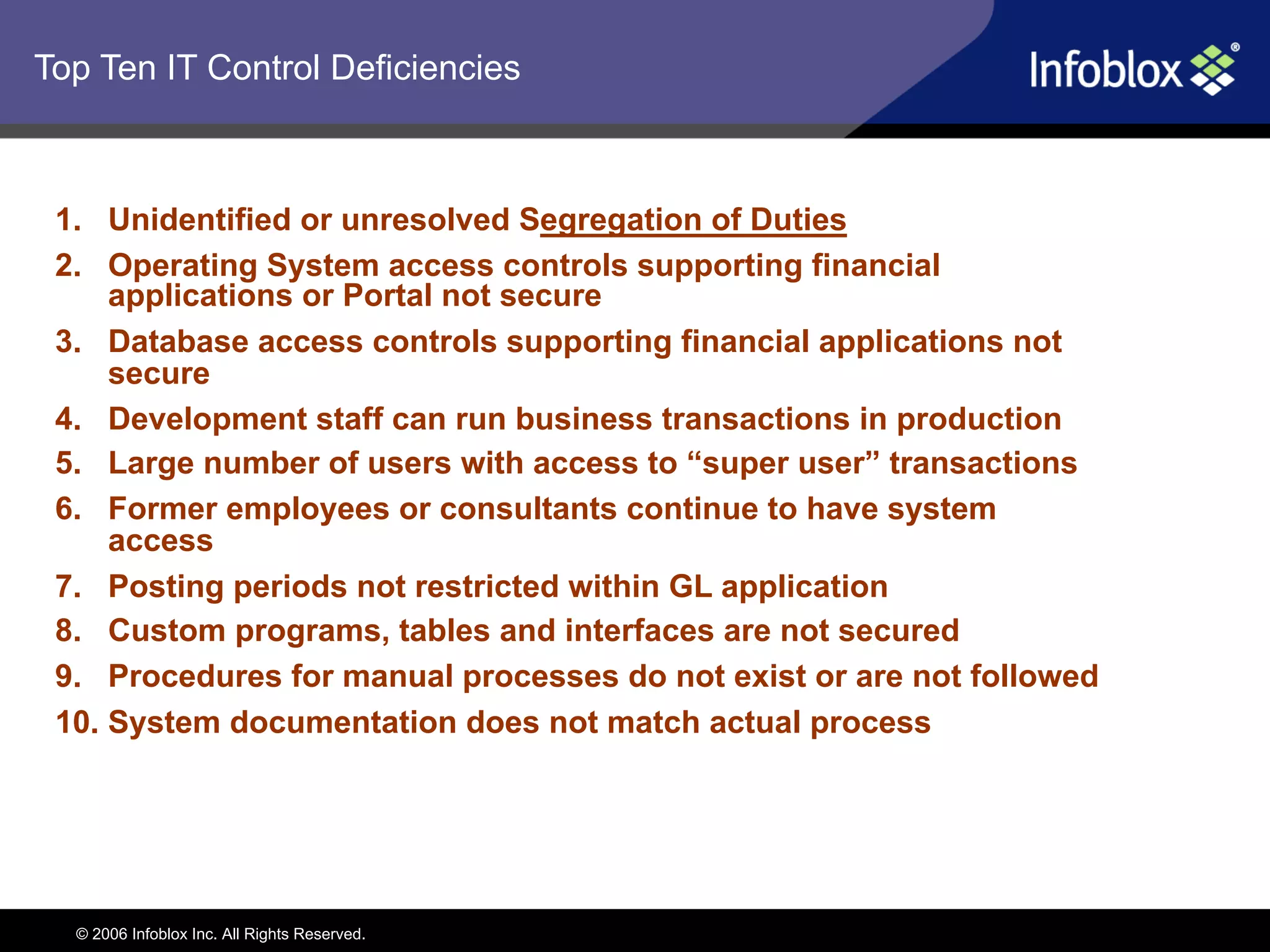 IPO Readiness SOX Sod | PDF