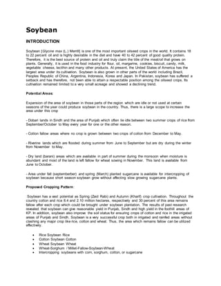 Soyabean | DOCX | Agriculture | Industries