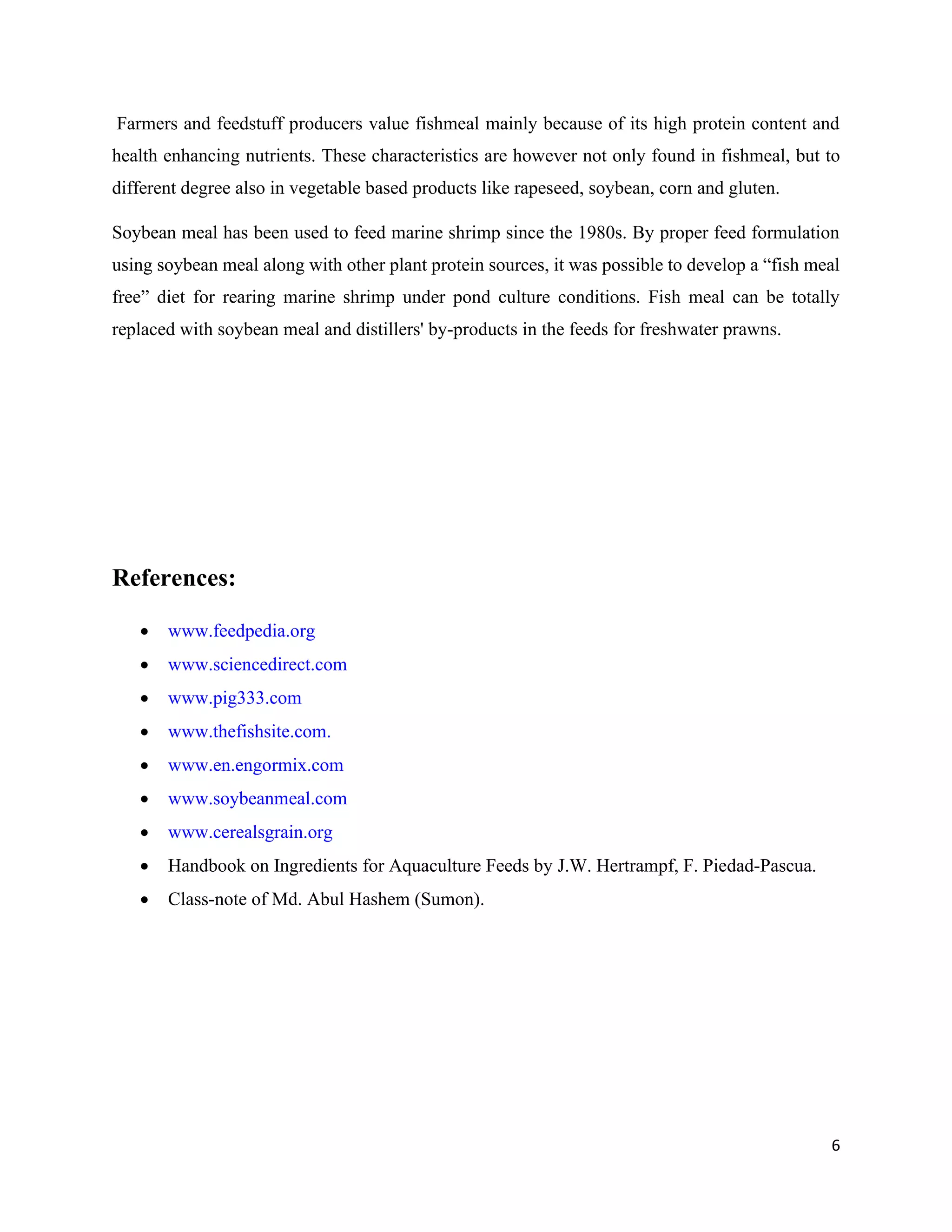 Chemical, Physiological, Feeding Value and Inclusion Rates of Soybean ...