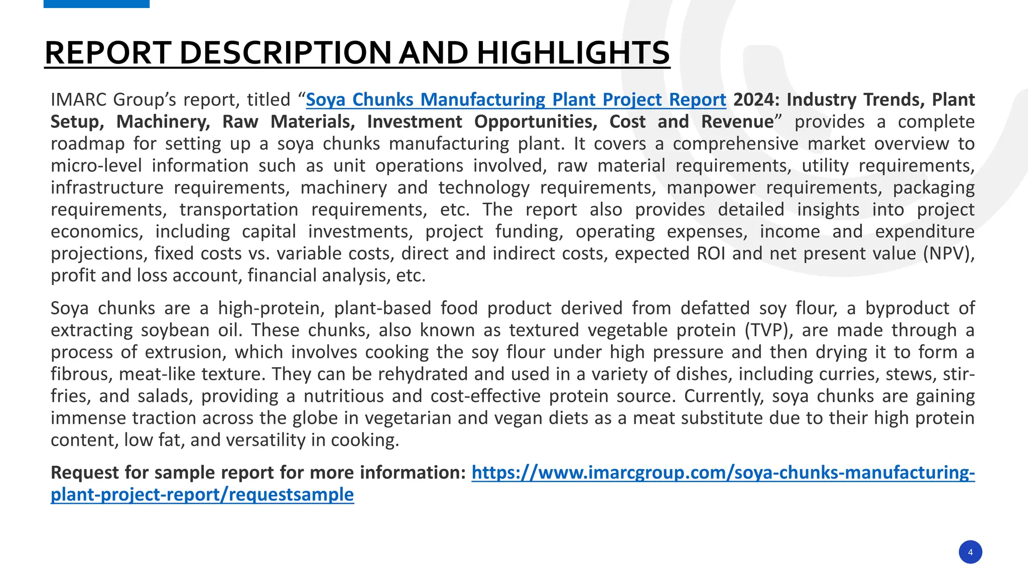 Soya Chunks Manufacturing Project Report 2024 Edition | PPTX