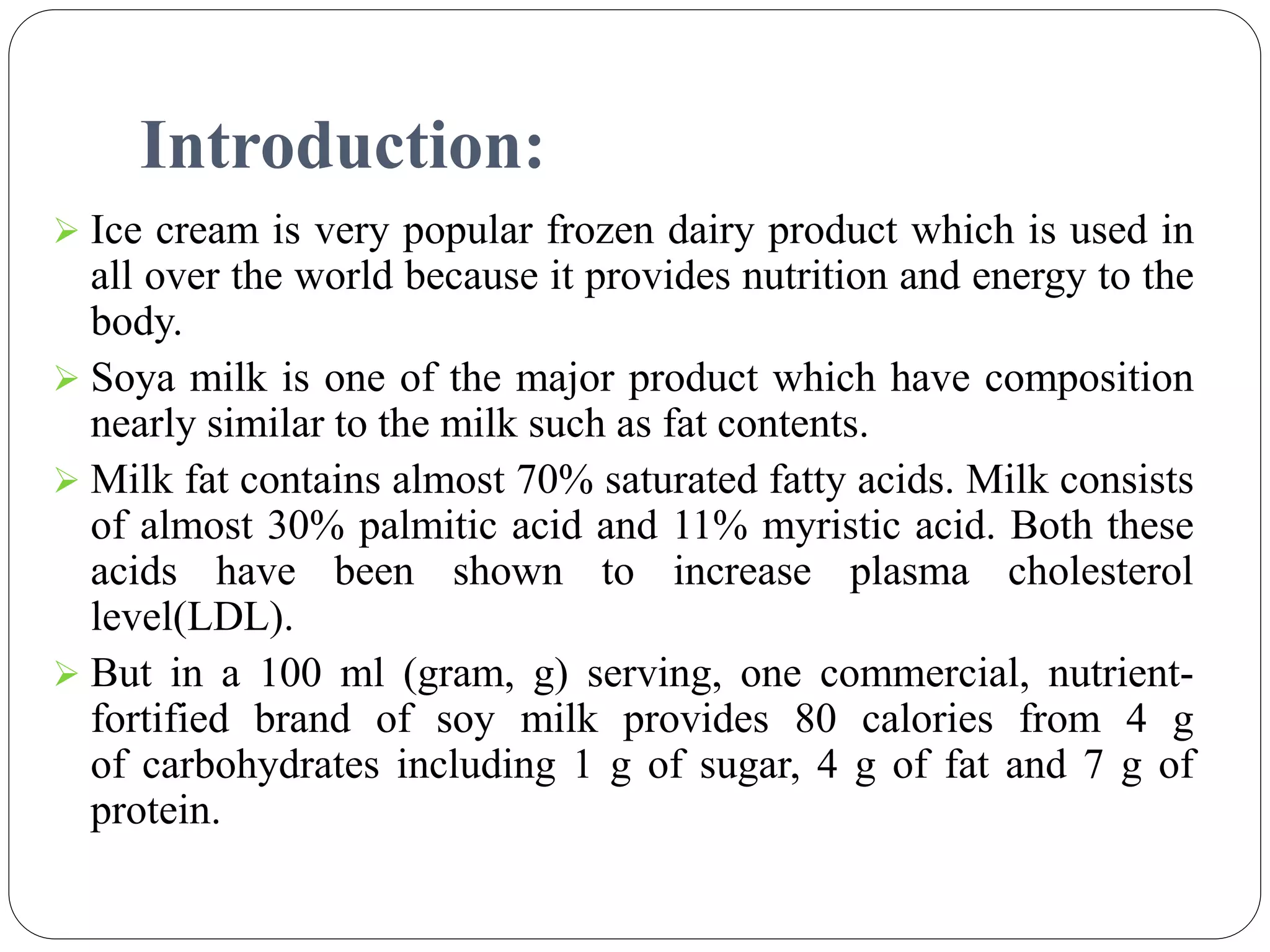 Soya milk ice cream | PPT