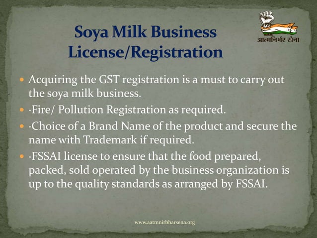 Soya milk making business plan | Aatmnirbhar Sena | PPTX | Cooking ...