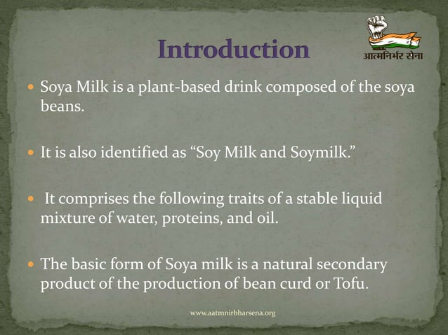 Soya milk making business plan | Aatmnirbhar Sena | PPTX | Cooking ...