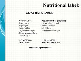 Soya rags ladu ppt | PPT