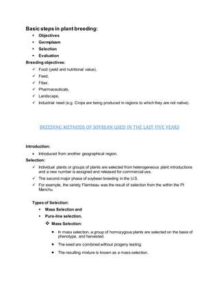 Soybean breeding methods | DOCX