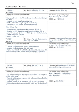 So yeu ly lich vdc | PDF