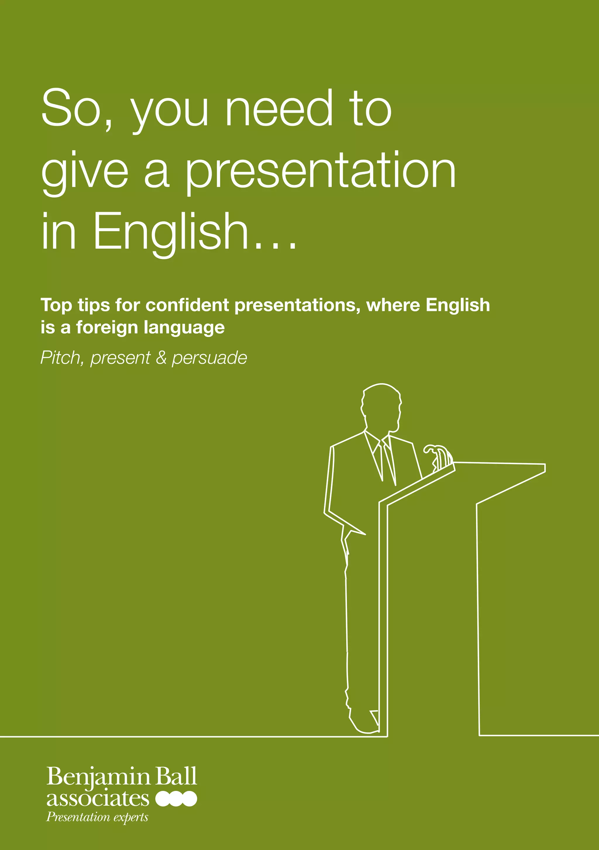 So, you are giving a presentation in English | PDF