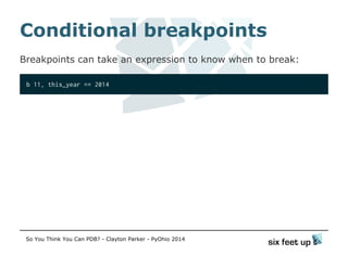 So you think you can pdb? | PPT