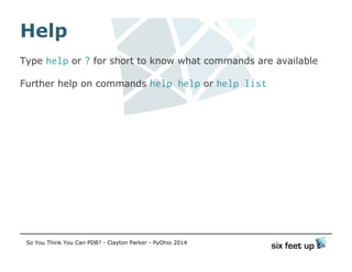 So you think you can pdb? | PPT