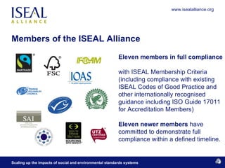 So You Want Be An ISEAL Member? | PPT