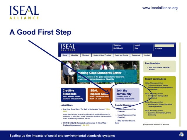 So You Want Be An ISEAL Member? | PPT