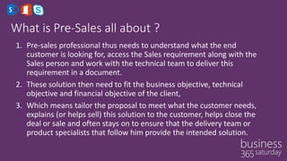 So you want to be a pre sales architect or consultant | PPTX