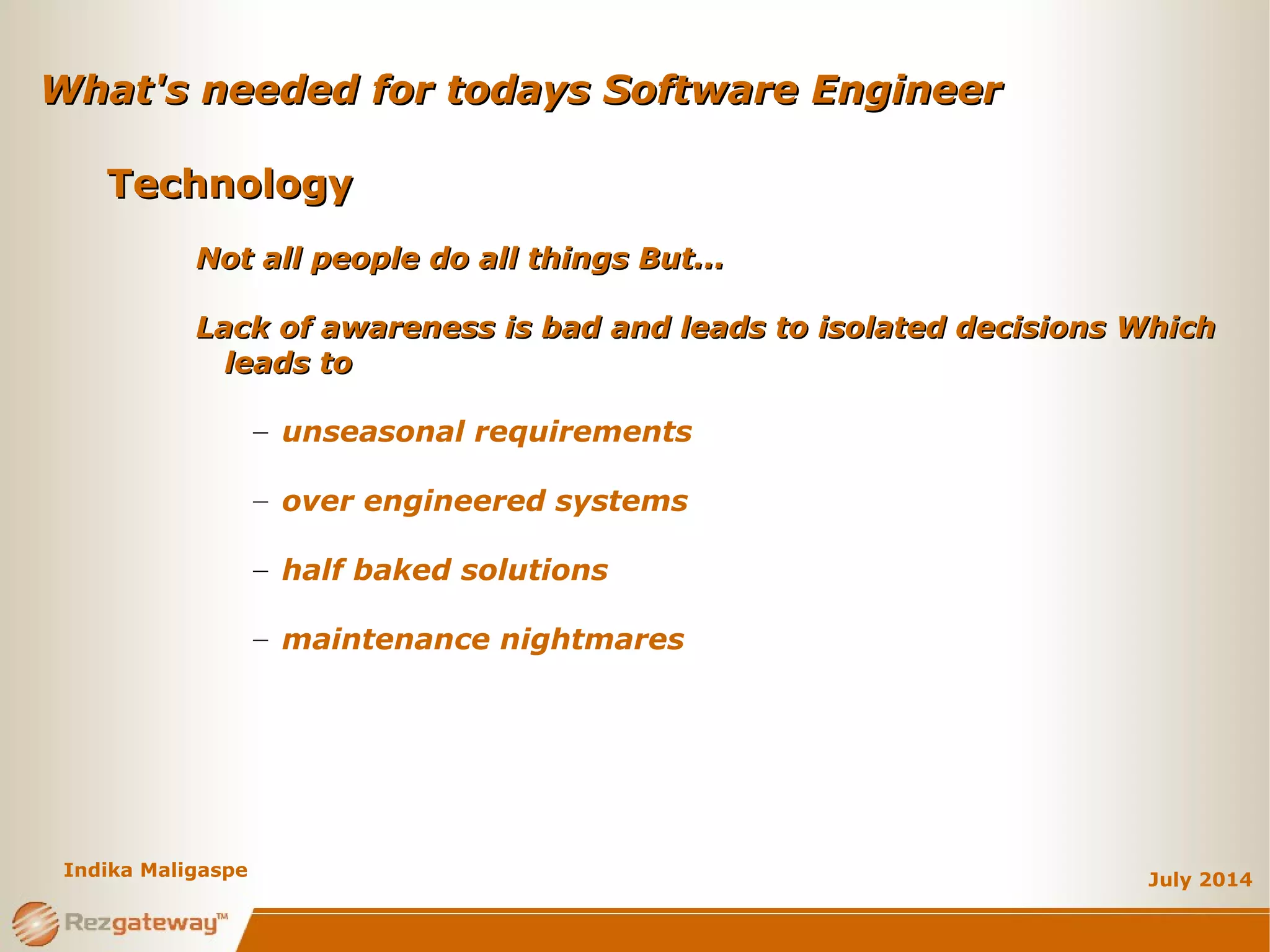 So you want to be a Software Engineer | PPT