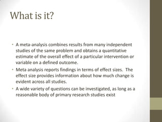 So you want to do a meta analysis | PPT