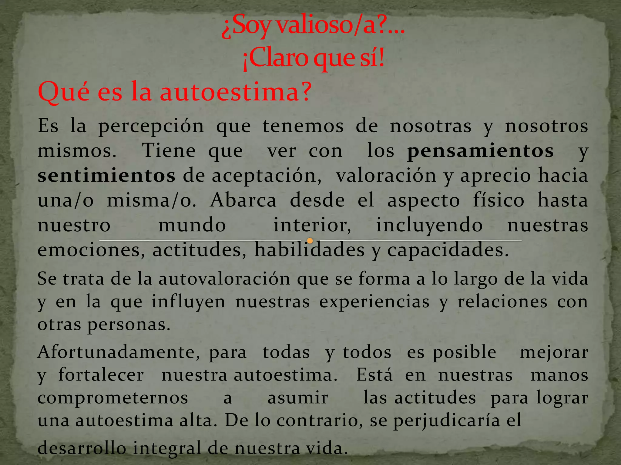 Soy una persona valiosa | PPTX