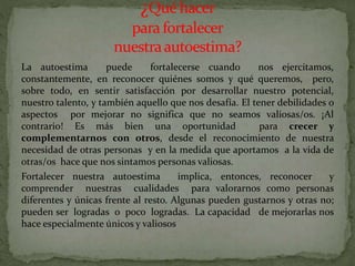 Soy una persona valiosa | PPTX