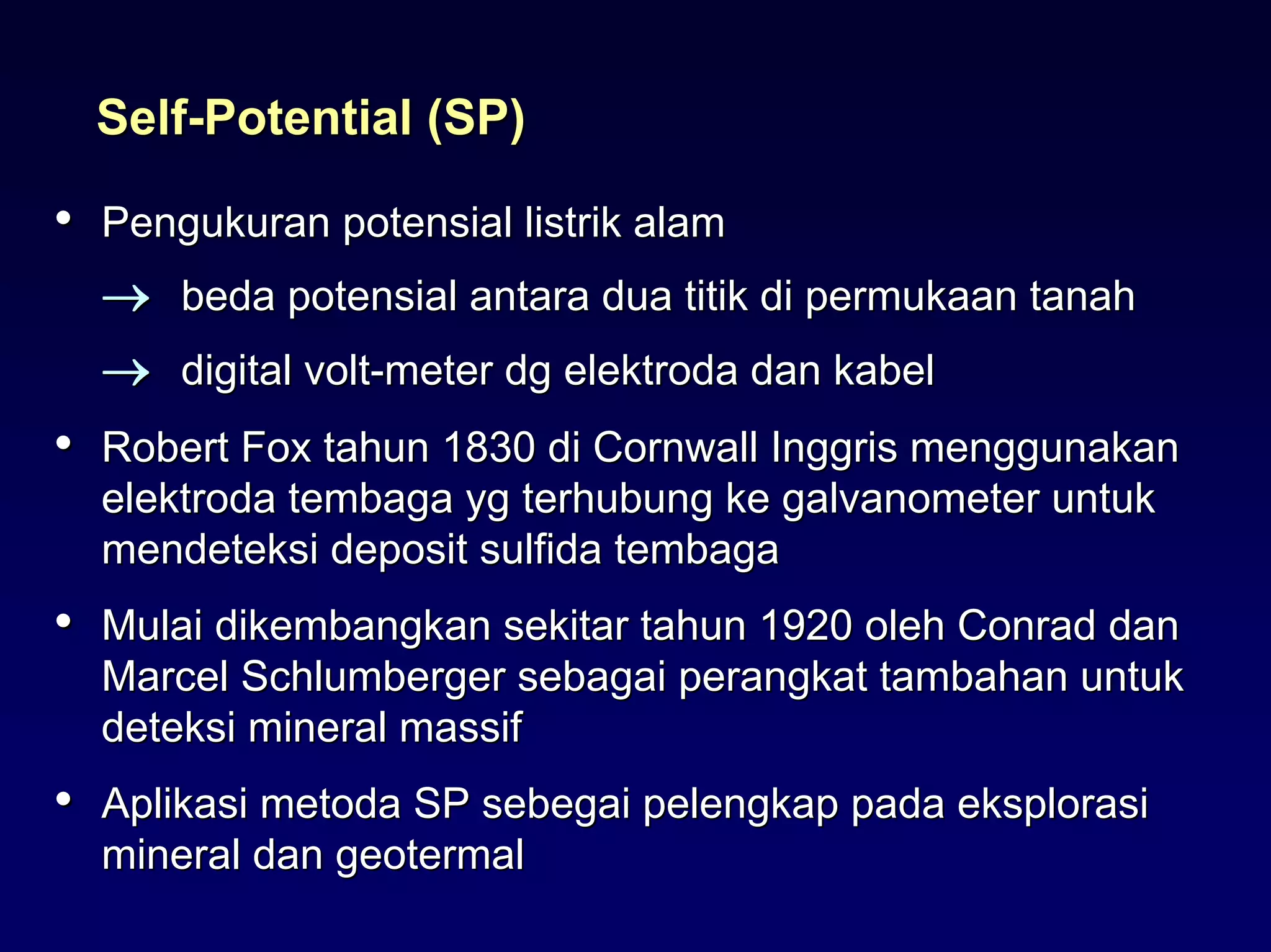 Self Potential (SP) | PDF