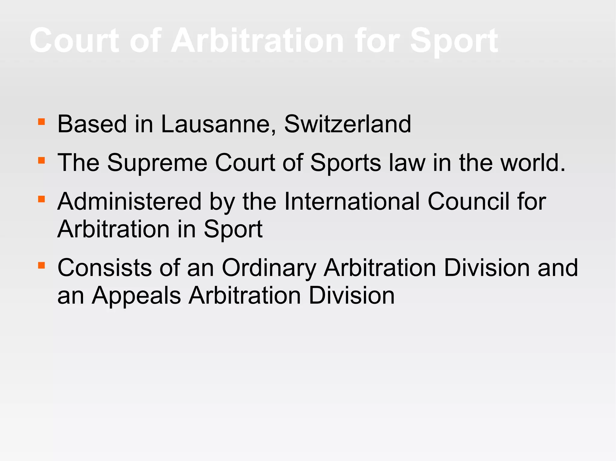Sports law - anti-doping rules | PPT