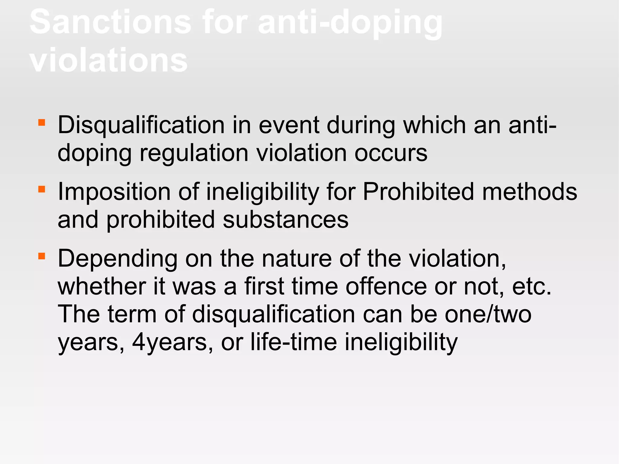 Sports law - anti-doping rules | PPT