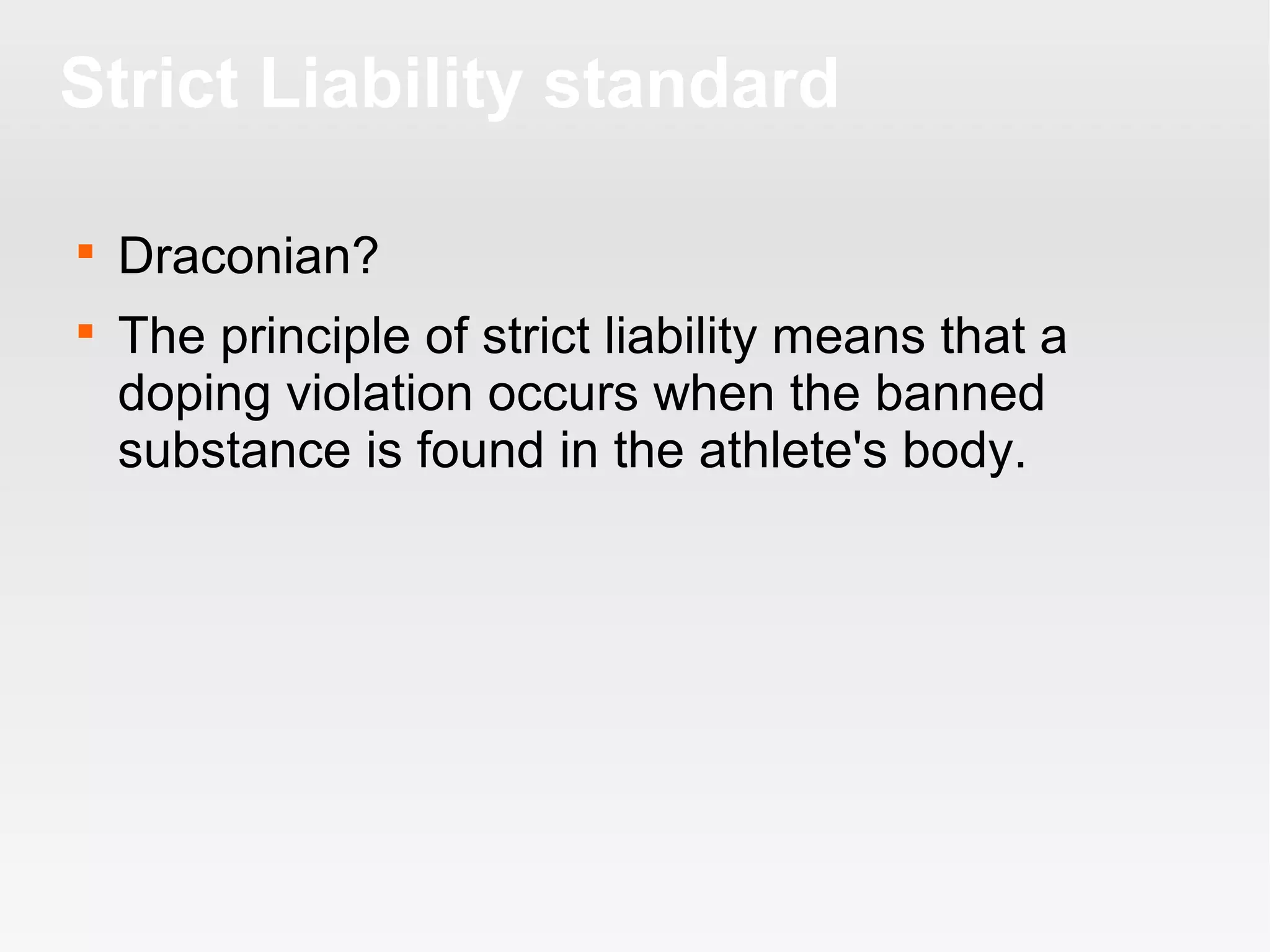 Sports law - anti-doping rules | PPT